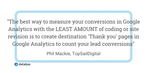 How to Set Up & Use Google Analytics Conversion Tracking | Databox
