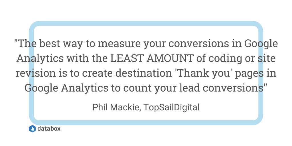 How To Set Up Use Google Analytics Conversion Tracking Databox
