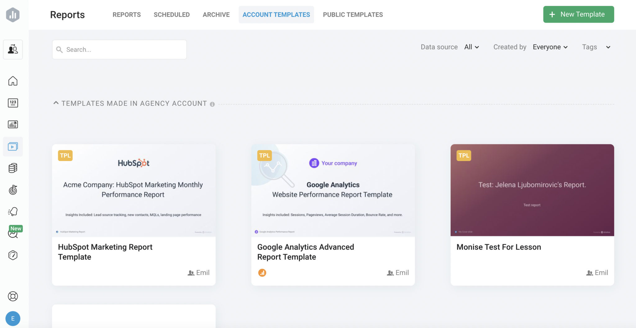 Create Account Templates To Standardize Your Reporting Process | Databox